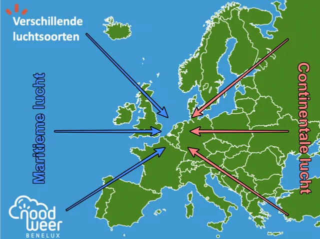 Welke verschillende luchtsoorten zijn er? - NoodweerBenelux