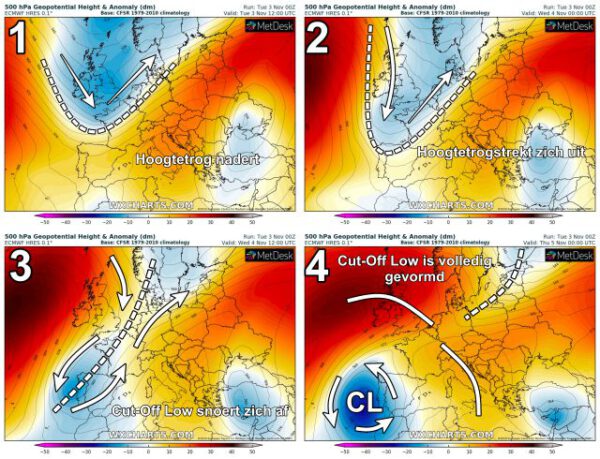 Cut-Off Low zorgt voor regen en sneeuw in Spanje en Portugal ...