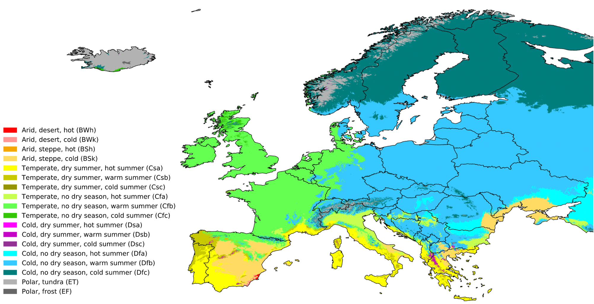 Welke verschillende soorten klimaten kennen we in Europa? - NoodweerBenelux