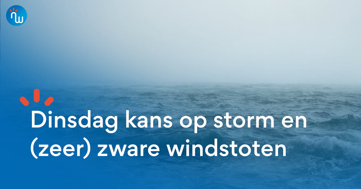 Naast regen ook storm en (zeer) zware windstoten op komst ...