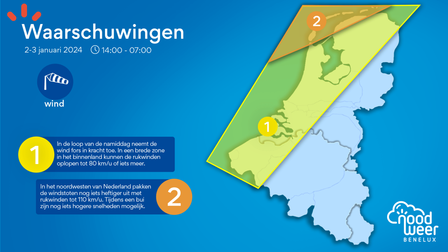 Naast regen ook storm en (zeer) zware windstoten op komst? - NoodweerBenelux