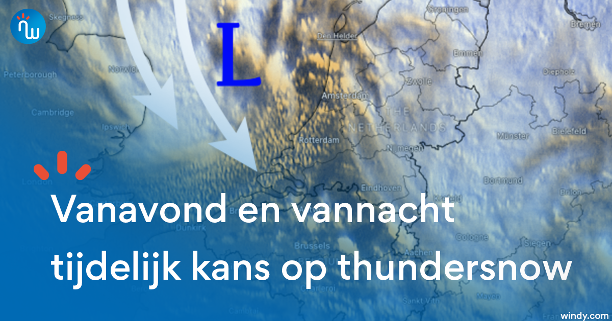 Zorgt thundersnow vanavond en vannacht voor winterse verrassing? - NoodweerBenelux