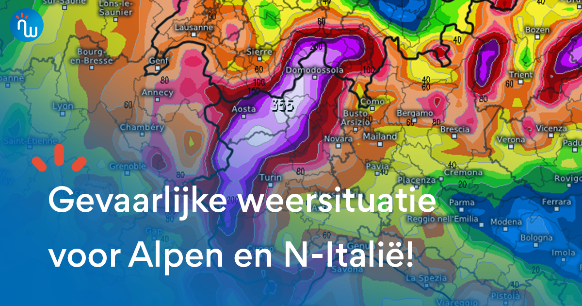 Gevaarlijke weersituatie op weg naar de Alpen en het noorden van Italië ...